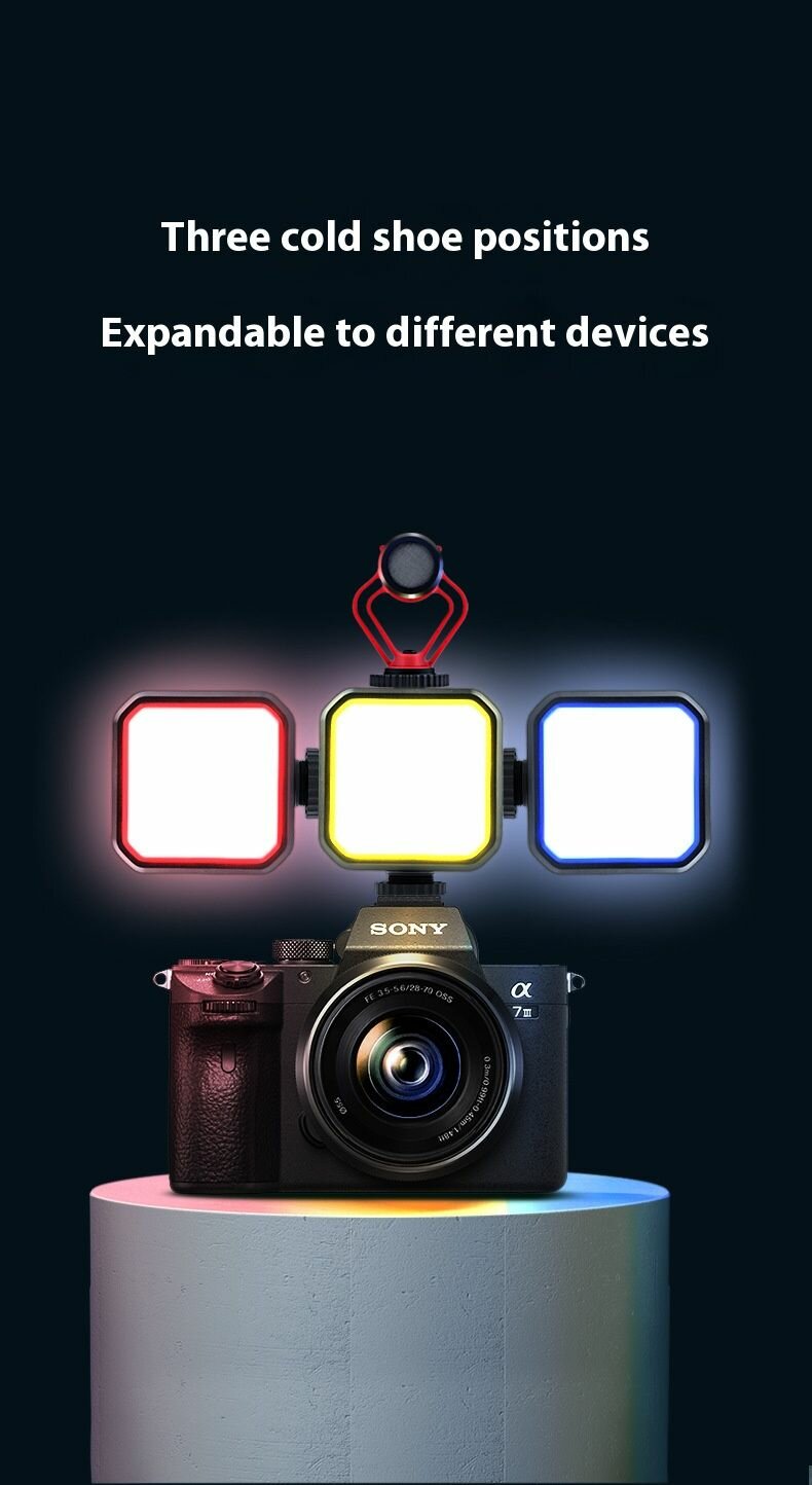 RGB светодиодная лампа для фотосъемки с пультом ДУ, для студий и дома