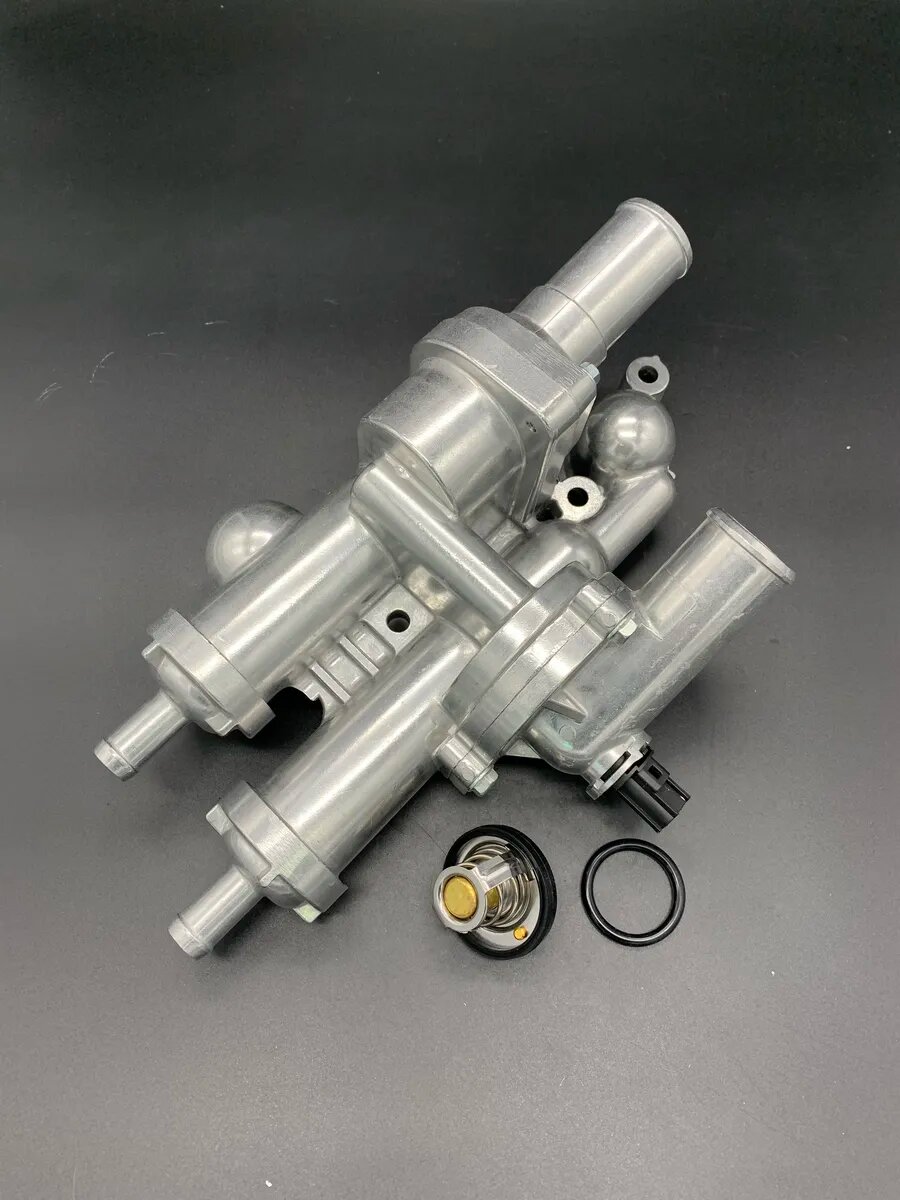 Корпус термостата + термостат, алюминий Новое Cargoparts