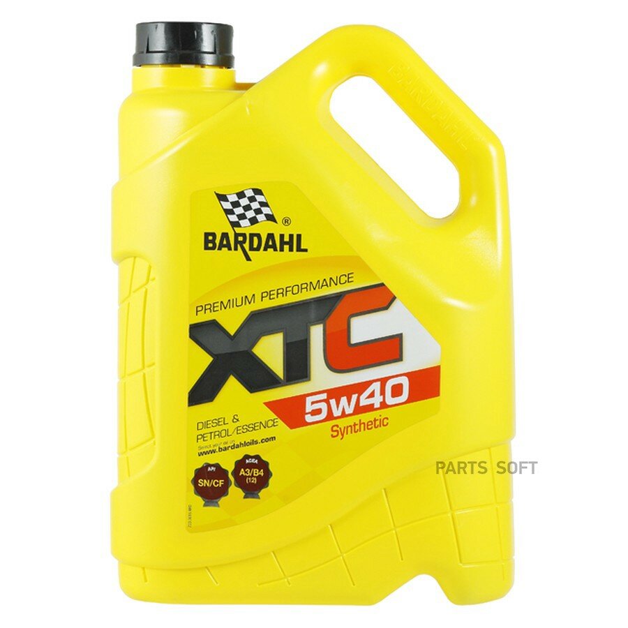 Масло моторное bardahl xtc 5w-40 a3/b4 синтетическое 5 л 36163