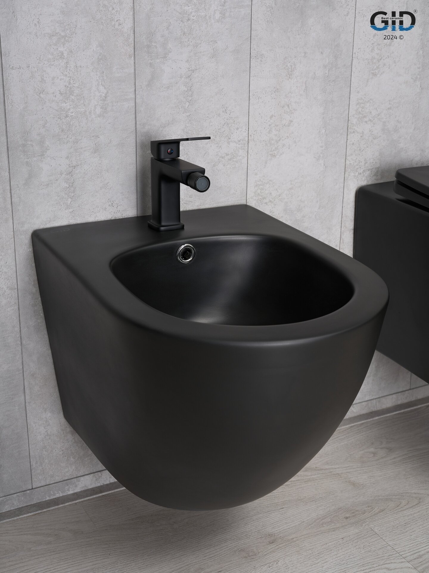 Биде подвесное Gid BDP-96BM 21103 черный матовый 48x37x32.5