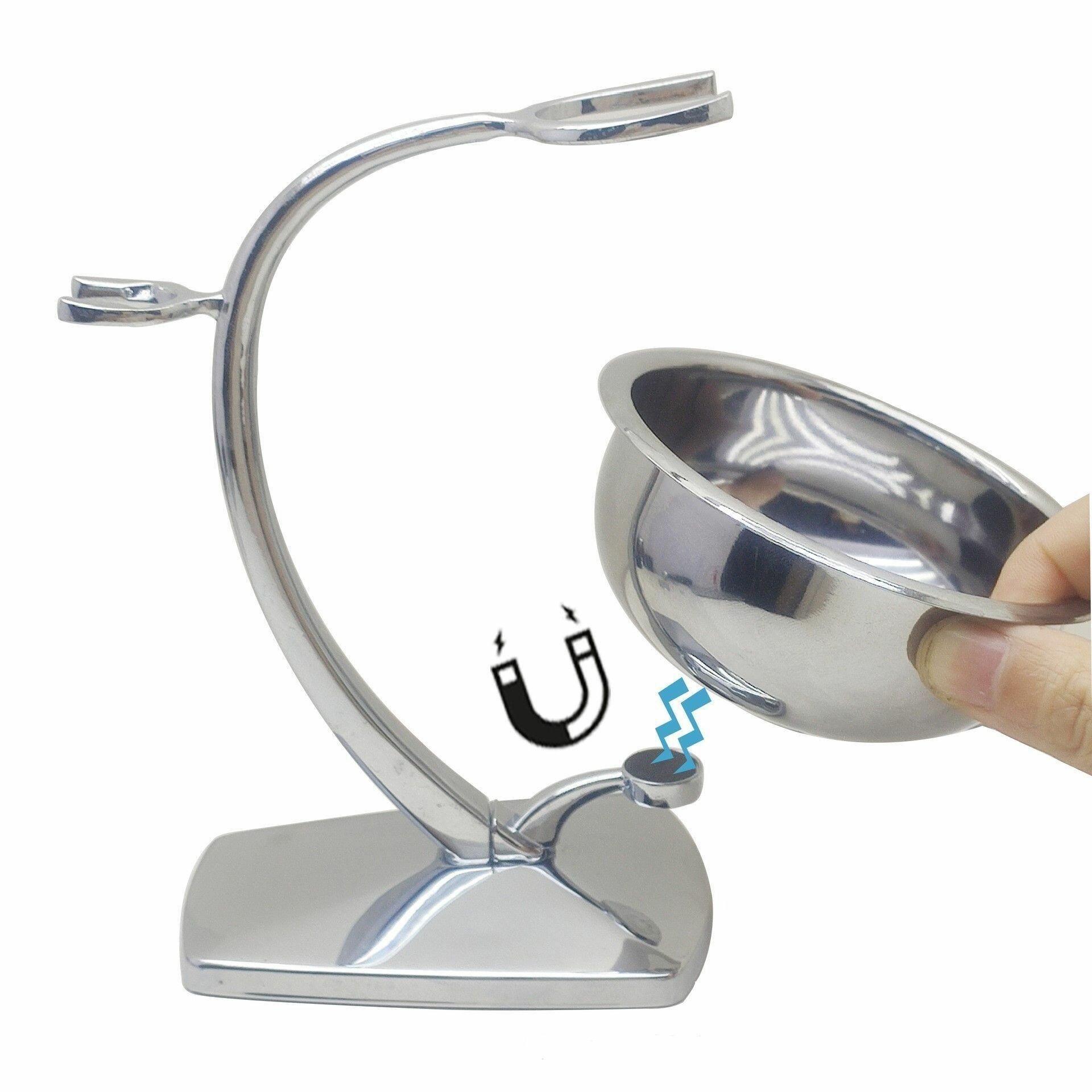 Подарочный набор для бритья мужской, чаша и подставка для станка и помазка для бритья