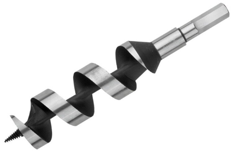 Сверло по дереву 888 Левиса винтовое, шестигранный хвостовик, из инструментальной стали, диаметр 20мм, длина 460мм / инструменты