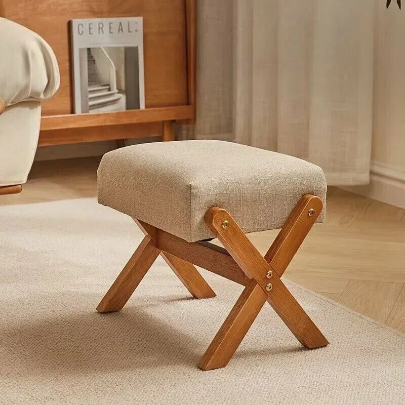 Маленькие табуретки из цельного дерева, табуретки для смены обуви, диванные табуретки, детские табуретки