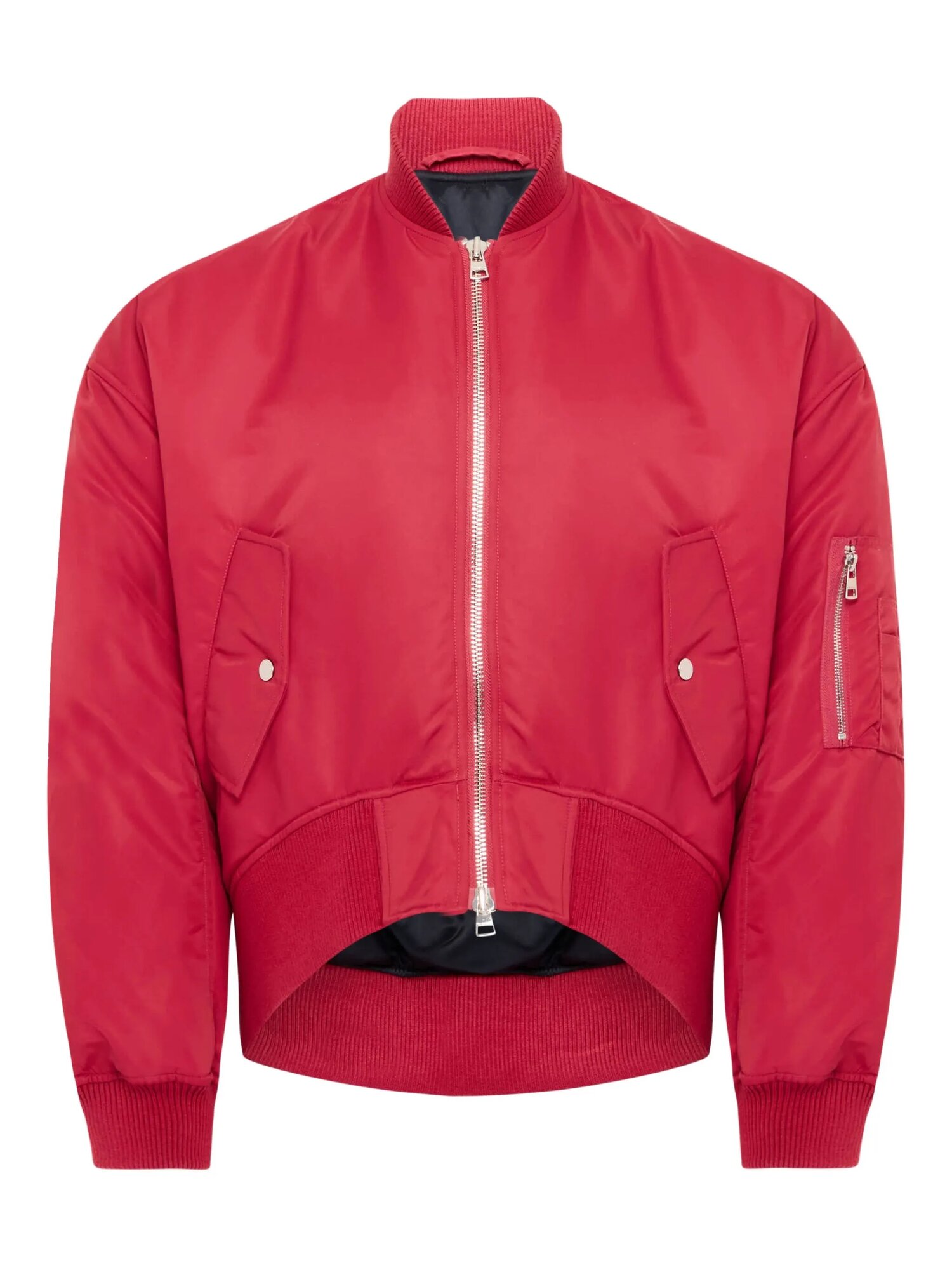 Бомбер Boxy zip-front bomber jacket