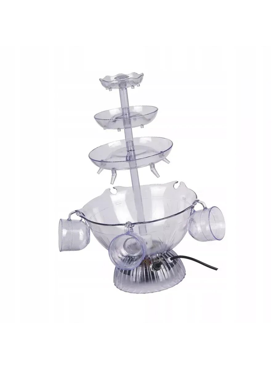 Трехъярусный фонтан для вечеринок с подсветкой