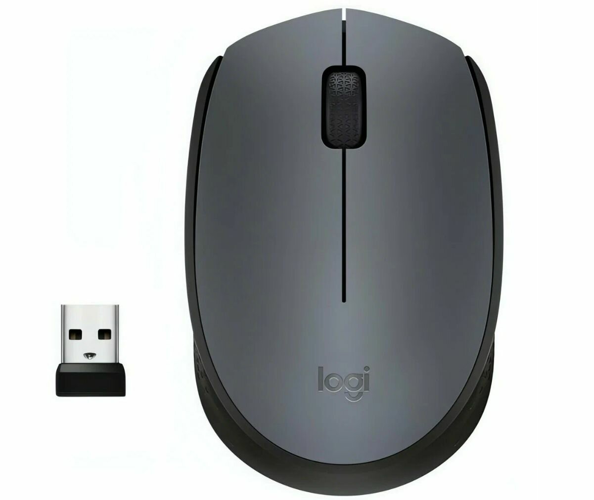 Мышь Logitech M170, беспроводная, оптическая, 1000dpi, серая