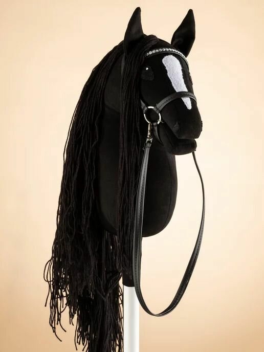Игрушка "Лошадиные головы", ручная работа, 3D, 550 г, 40 см, черная