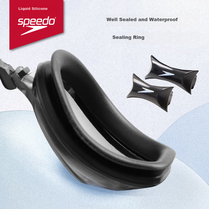 Speedo Adult Swim Goggles from the Speedo Jing Series for Swimming Training High Definition Anti-fog Black【Exclusive on JD】