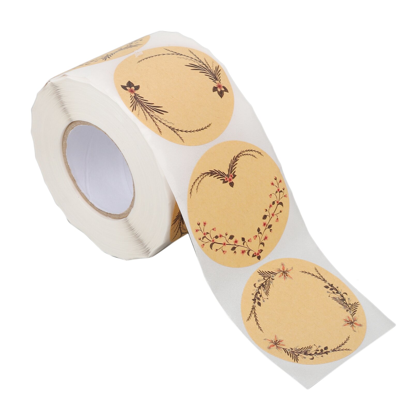 500шт Наклейки Метки Картонная бумага Самоклеящиеся Круглые Этикетки для ДИЯ Парфюмерия Подарочные коробкиХранилищеБутылки