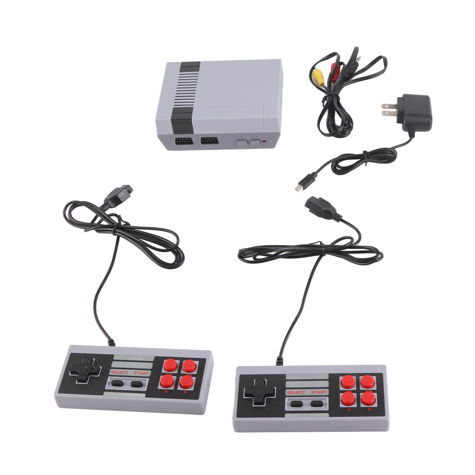 Видеоконсоль в стиле ретро, режим двух игроков, AV-выход, проводная классическая игровая консоль для взрослых и детей, вилка стандарта США, 100 240 В