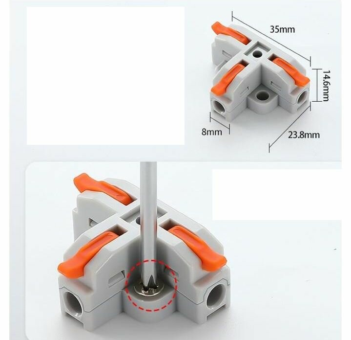 Клемма Т3 ответвительная, многоразовая рычажковая, Cu, 0.5 4.0мм , 400В, 32А