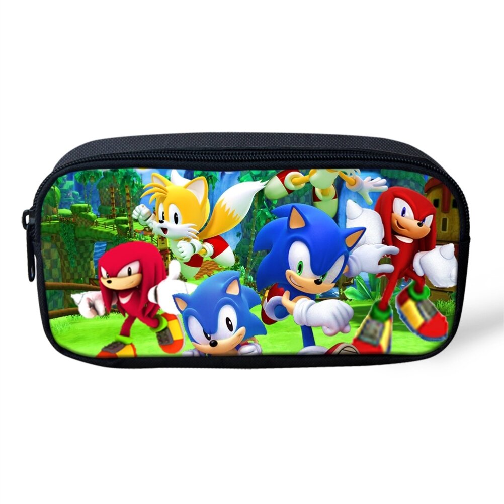 Пенал с аниме-принтом, мультяшная сумка для карандашей на молнии, органайзер для карандашей, пенал для детей, мальчиков и девочек.
