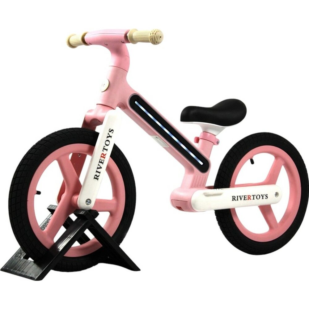 Детский беговел RiverToys (HB-003) (розовый) 2+ беговой велосипед