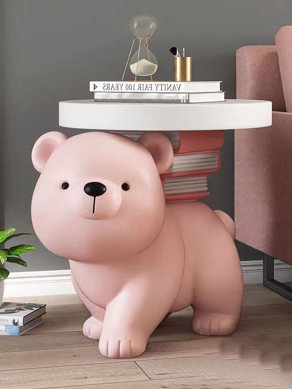 Креативный светлый роскошный журнальный столик bear, домашний современный минималистский декоративный журнальный столик