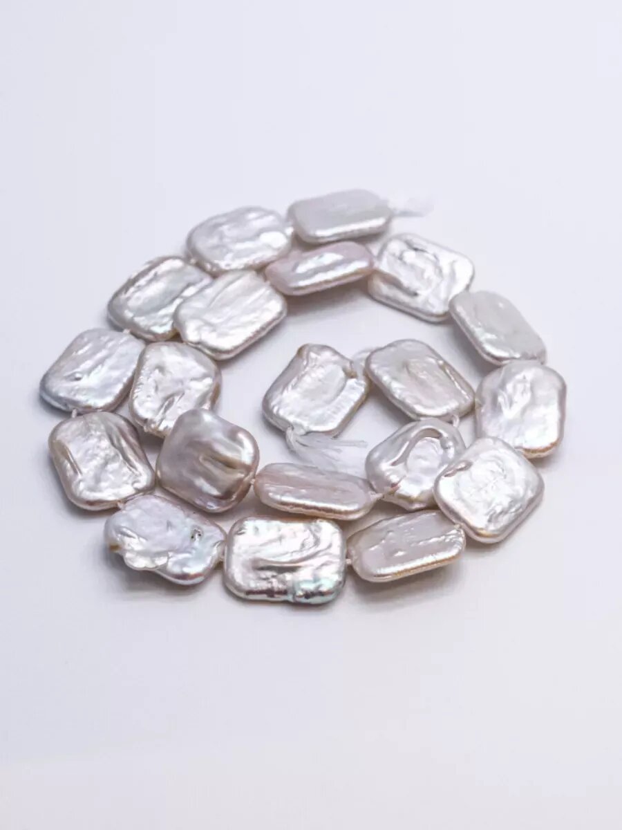 0275 Прямоугольные бусины барочного жемчуга для колье 1 шт.