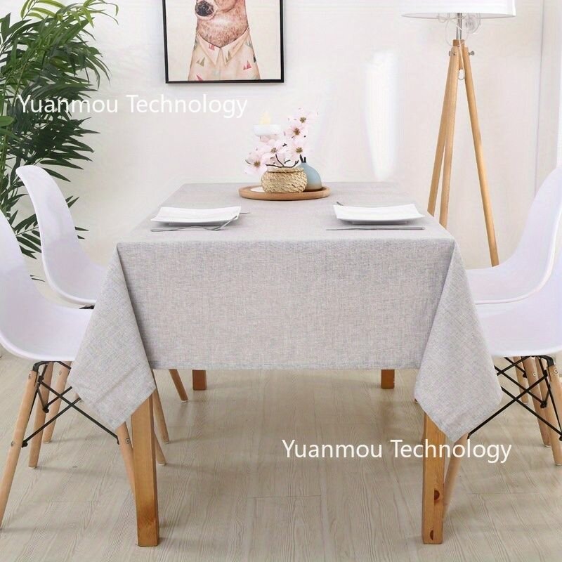 Простая и современная водонепроницаемая скатерть из хлопка и льна с защитой от ожогов