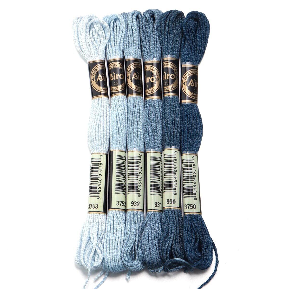 Нить для вышивки крестом Airo Blue 6 шт, 8 м, Blue 01