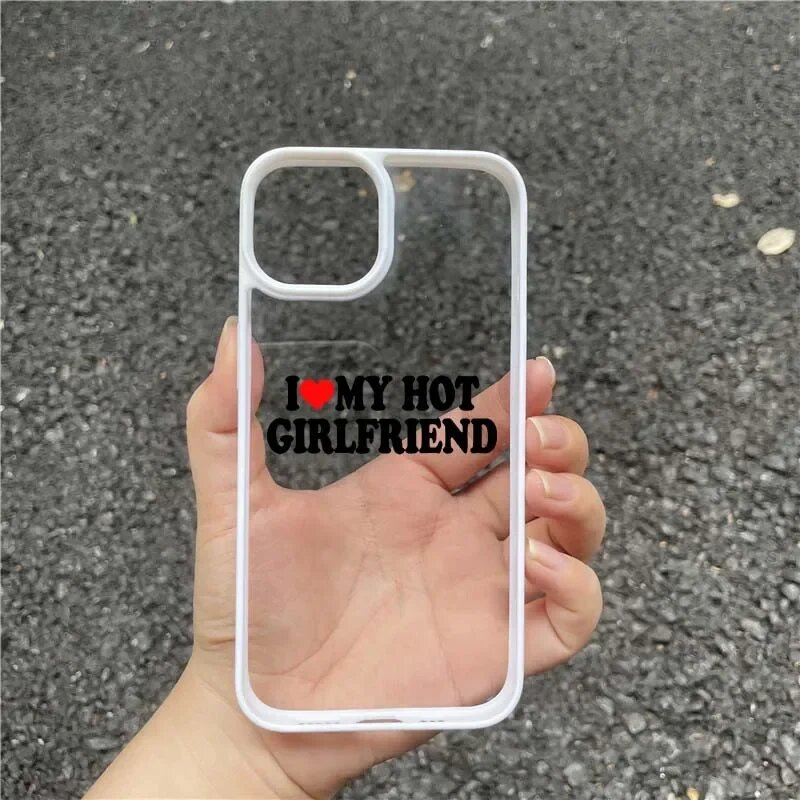 Чехол для телефона Funny I Love My Hot Girlfriend для iPhone 13 14 12 11 Pro Max Mini X XR 16 15 7 8 Plus, силиконовые парные чехлы для пар Style 5, For iPhone 15