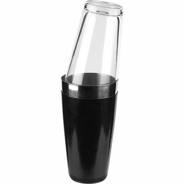 Шейкер «Бостон» со стаканом черный (Бренд Ilsa, страна Италия)