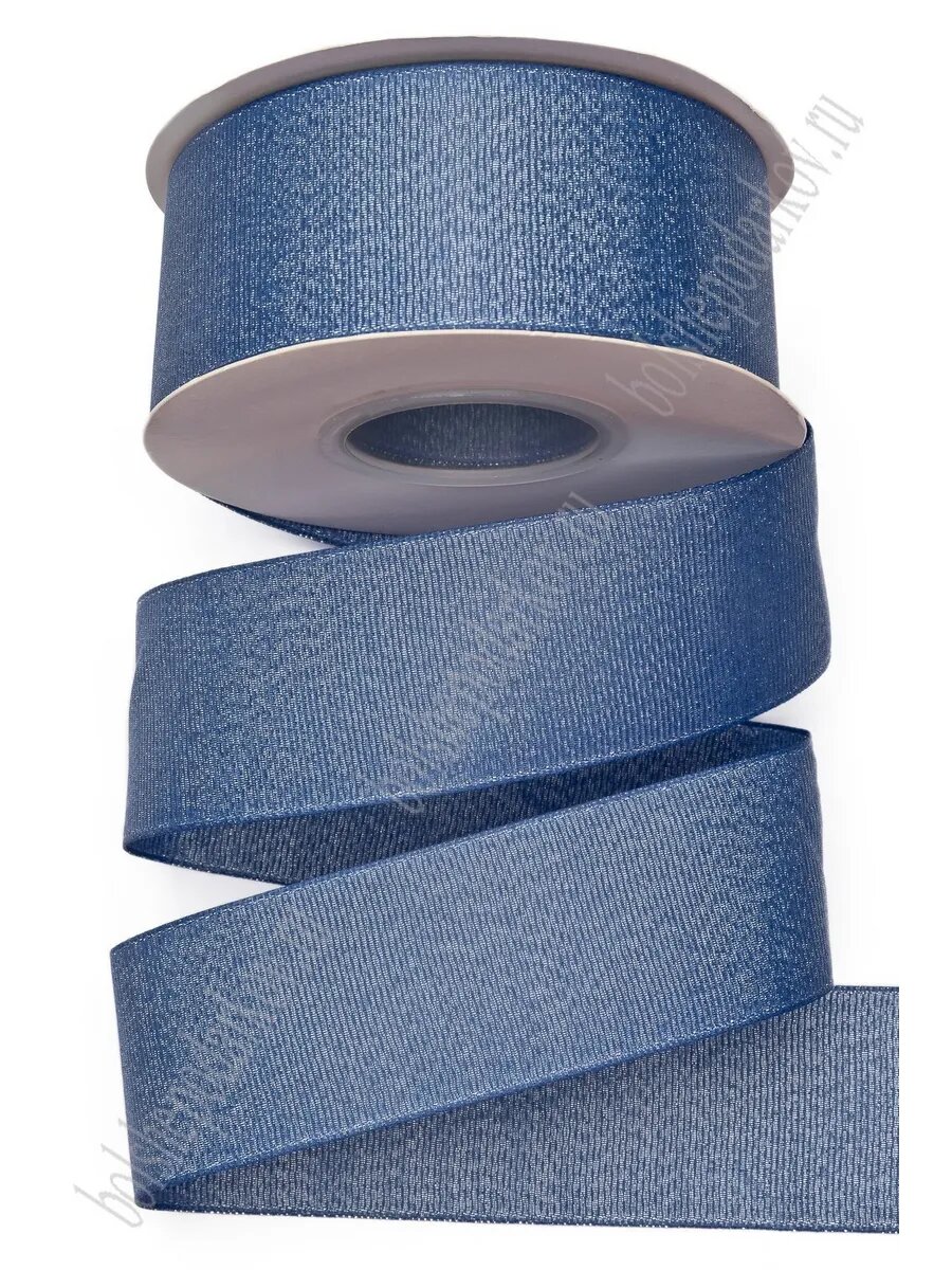 Лента репсовая с люрексом 4см (9м)