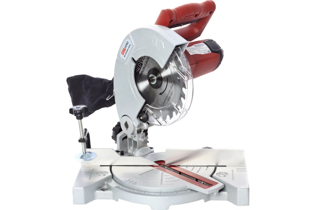 Торцовочная электропила Redverg RD-MS190-1000, диск 19 см, скорость 5500 об./мин, глубина 47 см