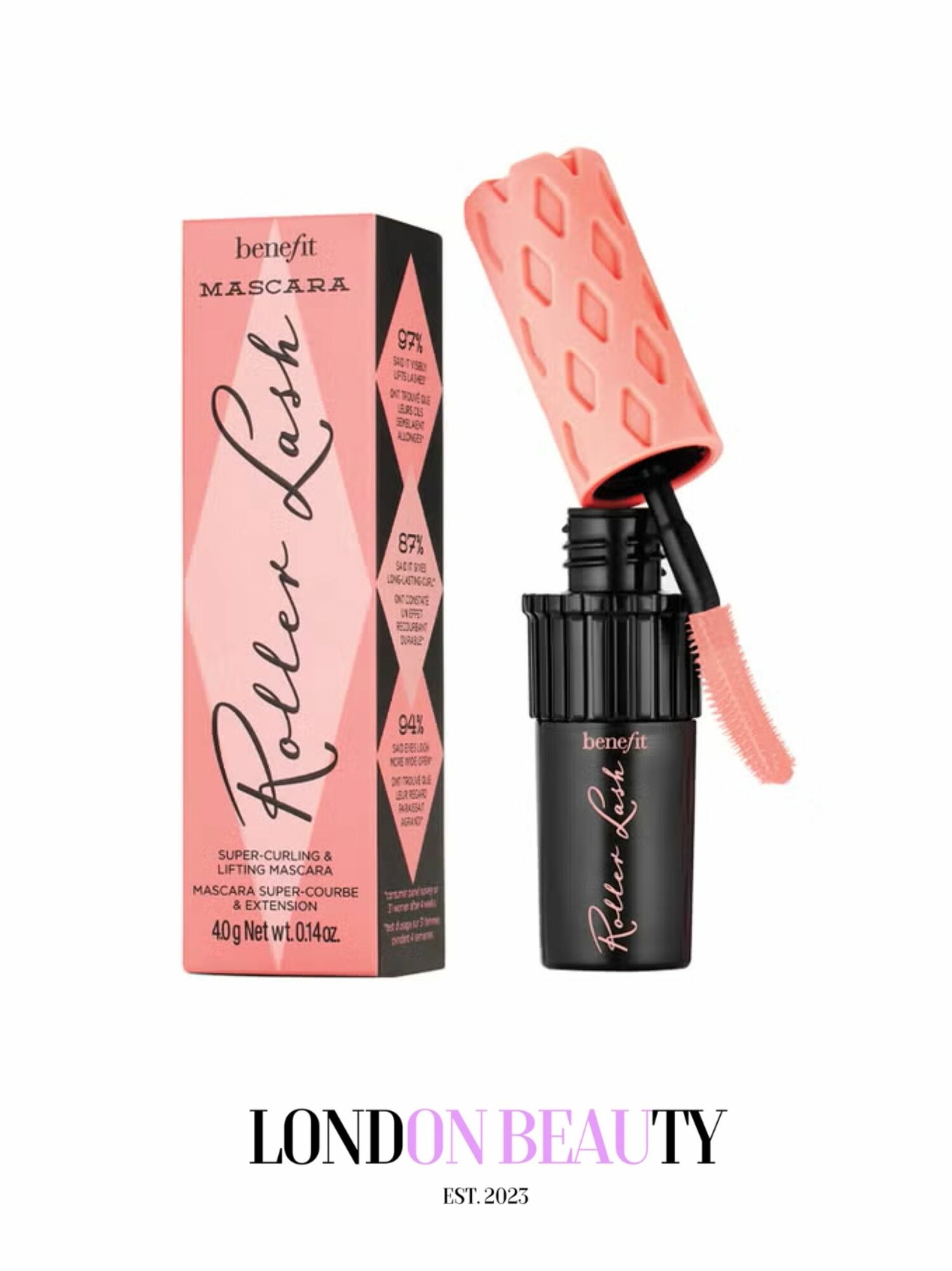 Удлиняющая тушь для ресниц Benefit Roller Lash Lifting and Curling Mascara Black 4g