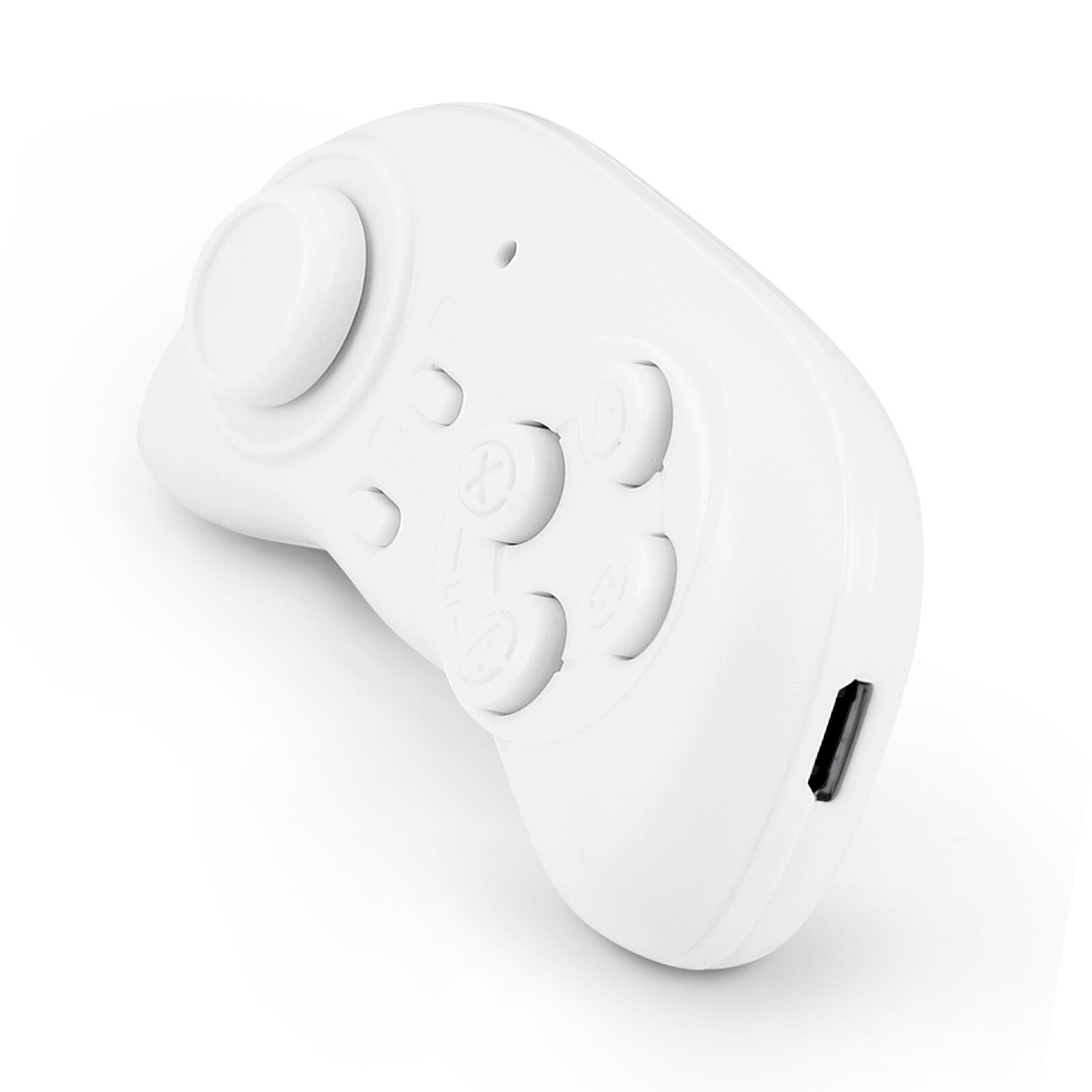 Портативный беспроводной Bluetooth-контроллер для игр Мини-джойстик Рукава пульт дистанционного управления Белый, материал ABS, версия Bluetooth 3.0, диапазон 10 м, батарея 3.7V 180mAh, разъем Micro USB, совместим с Android iOS PC, размер 75*36*17 мм,