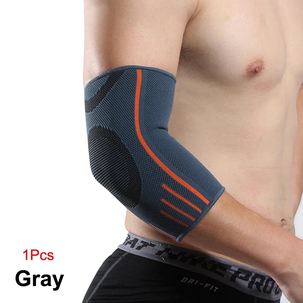 GOMOREON Компрессионный бандаж на локти для взрослых Серый, S, Gray