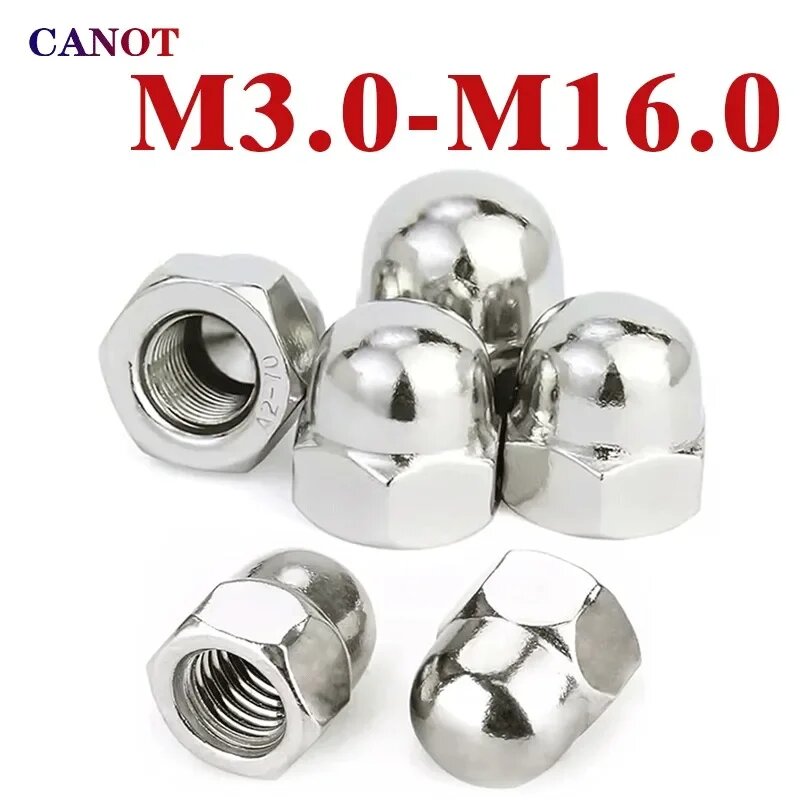 LOOZI Гайки DIN1587 из нержавеющей стали 304 M6x20pcs