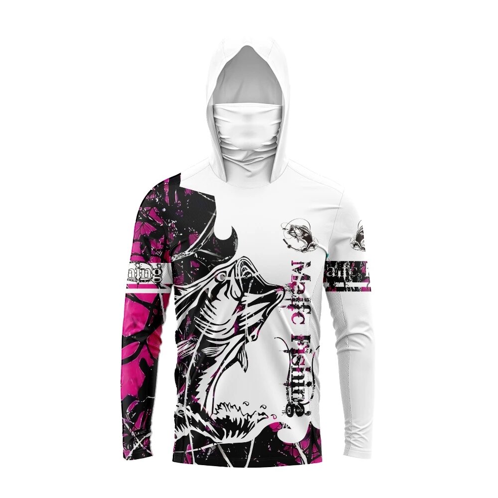 MALFC Мужская рубашка с капюшоном для рыбалки, футболка с длинными рукавами для рыбалки, защита от ультрафиолета, одежда для рыбалки