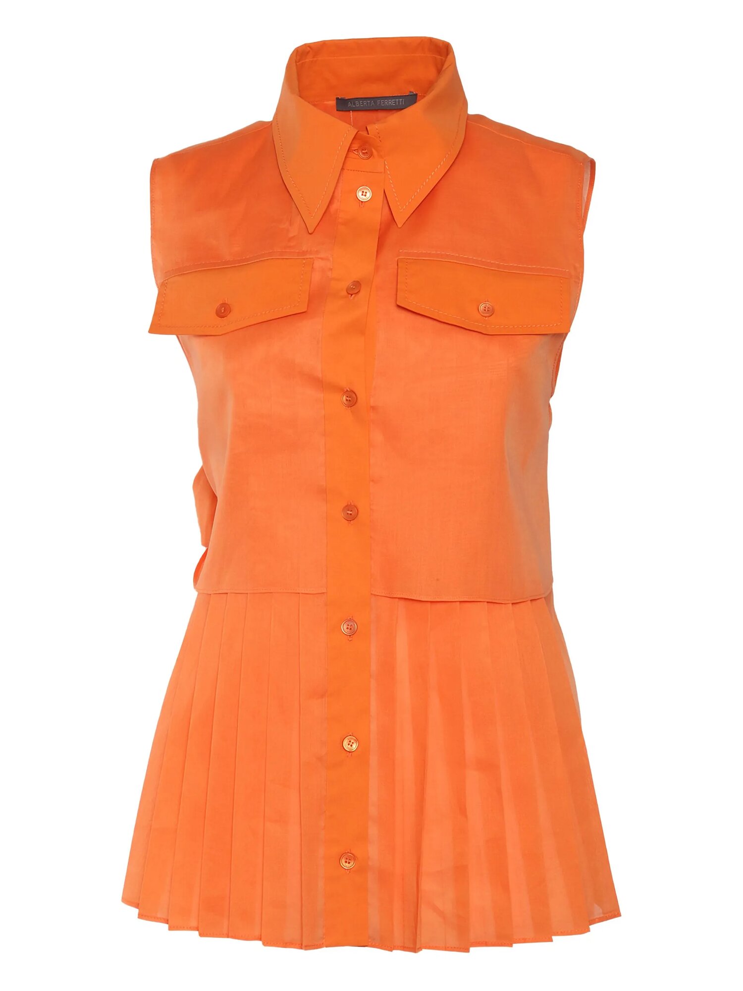 Блуза Плиссированная блузка с бантом