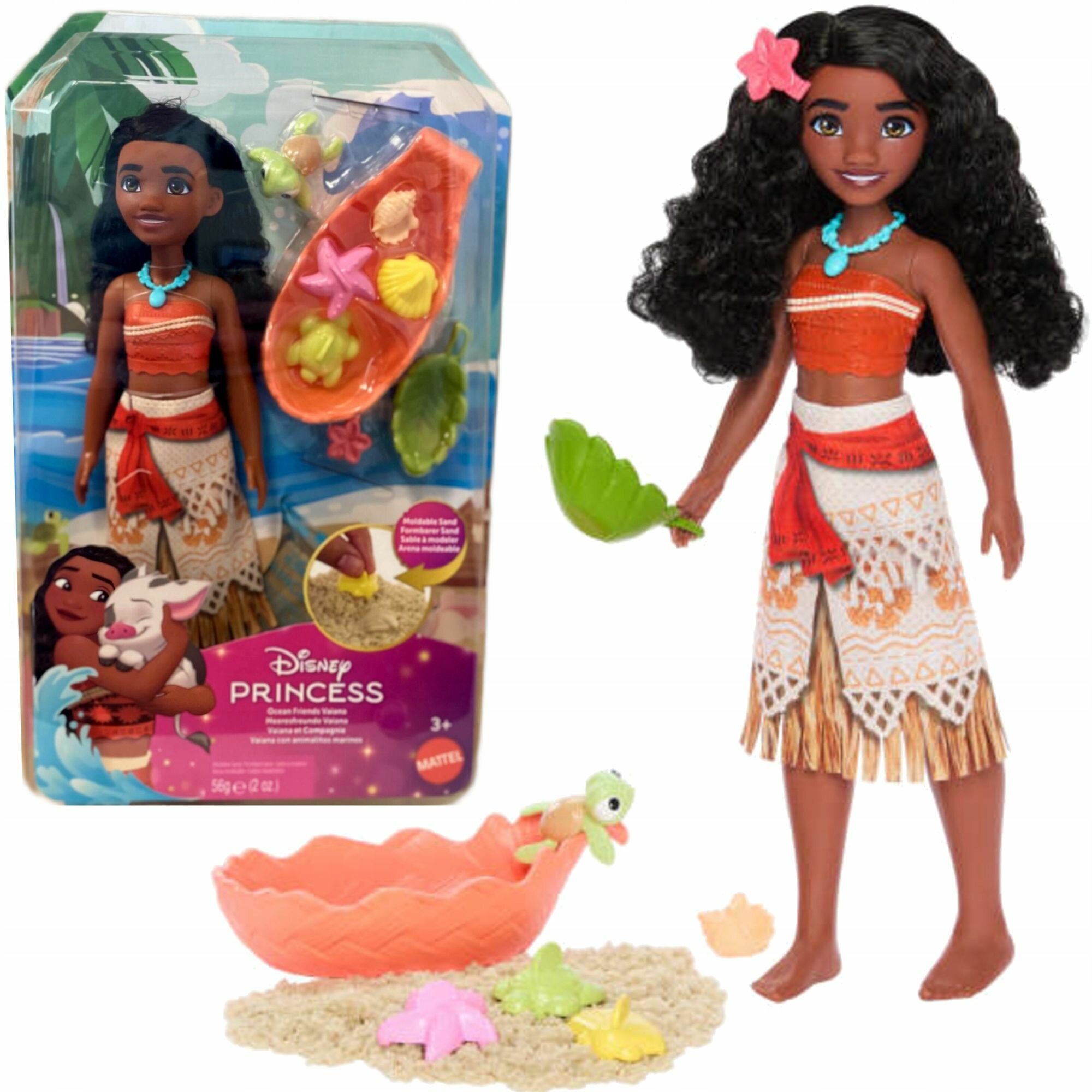 Кукла Mattel "Disney Ocean Friends Princess Moana", с аксессуарами, 27см