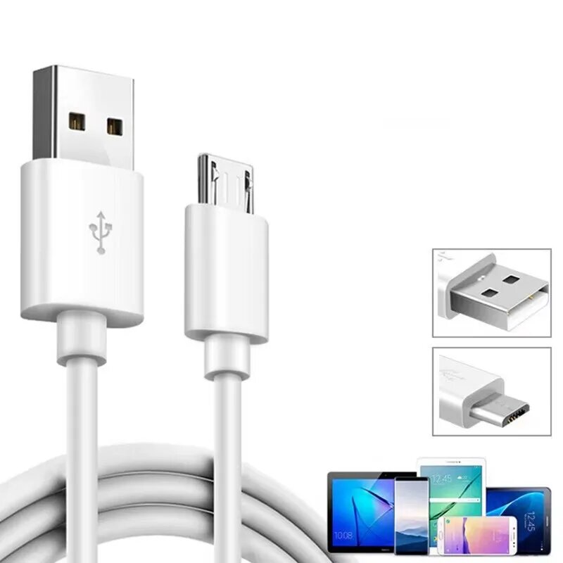 Micro USB кабель 5A, белый, 1.5м — фото 1