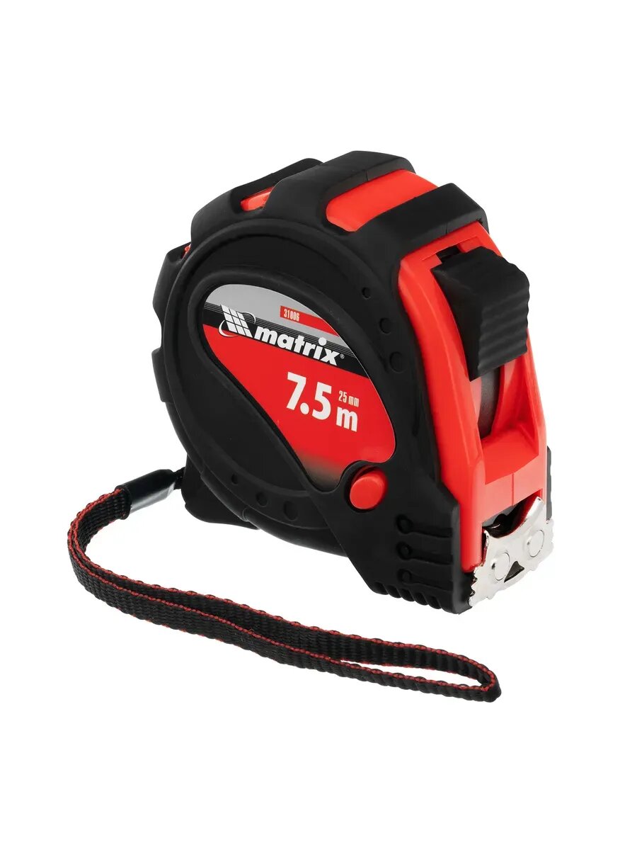 Рулетка строительная магнитная 7.5 м х 25 мм Matrix