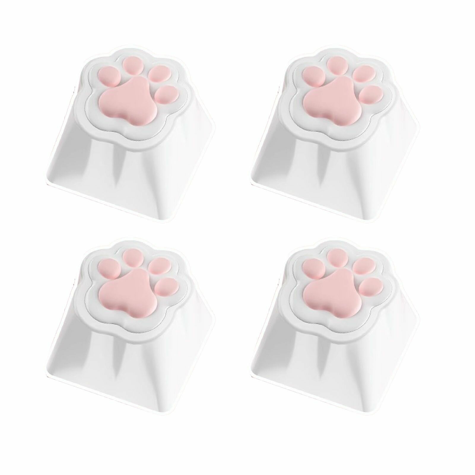 Эргономичные мягкие силиконовые игровые колпачки для клавиш, 4 шт. в упаковке