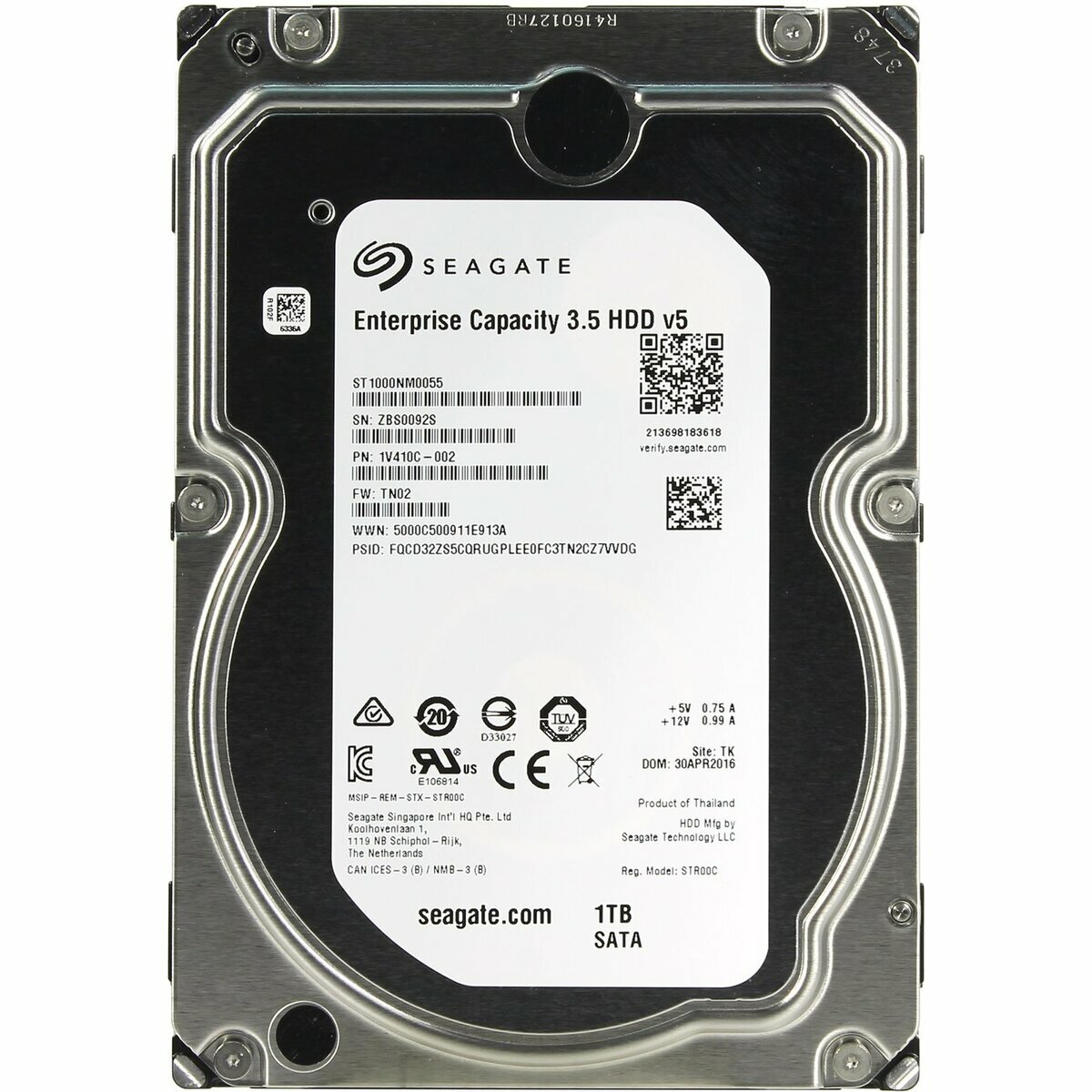 HDD 1 Tb SATA 6Gb/s Seagate Enterprise Capacity 3.5" 7200rpm 128Mb