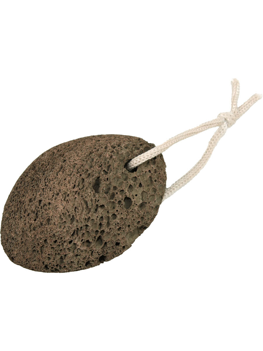 Пемза Суши Веник, натуральная вулканическая, овальная, с веревочкой
