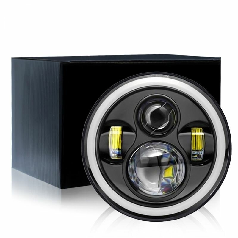 Светодиодная фара, Led фары, фара на мотоцикл Урал / Иж / Alpha / Honda 1 шт.