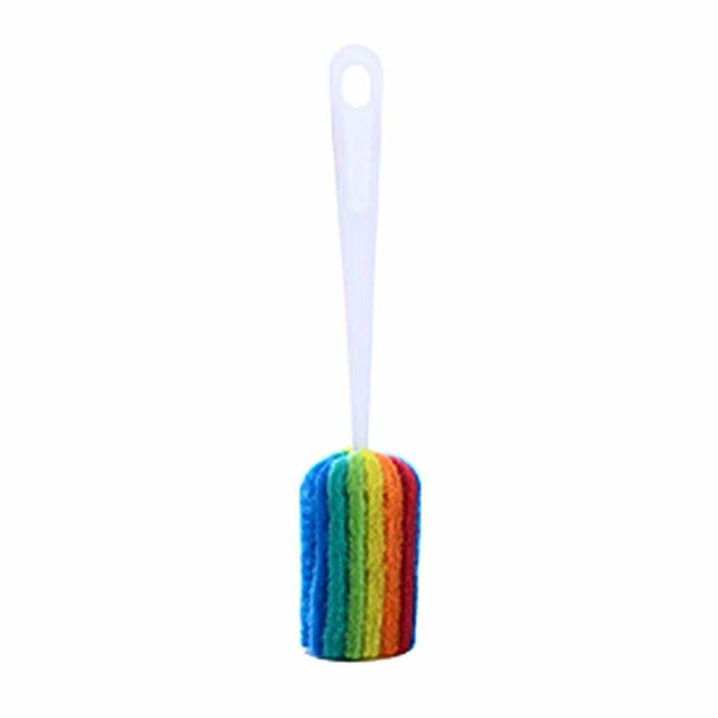 Красочная губка с длинной ручкой, губка для мытья посуды, чашечная щетка для чистки посуды