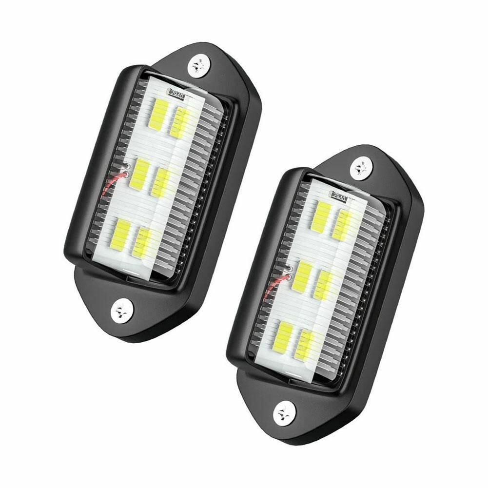 2 шт светодиодный фонарь подсветки номерного знака 12/24В (10–30 В), IP65, 6 SMD — для грузовиков, прицепов, автобусов и легковых