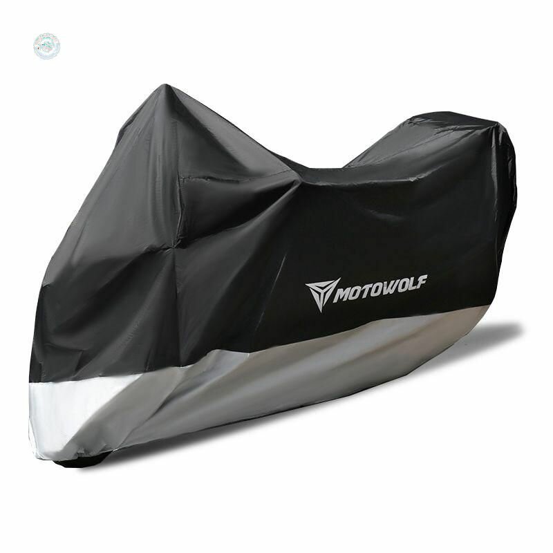 Чехол для мотоцикла 3XL 265x105x125 надежная защита от дождя, снега и солнца, всесезонный чехол Motowolf из прочного оксфорда 210D с отверстием для противоугонного замка