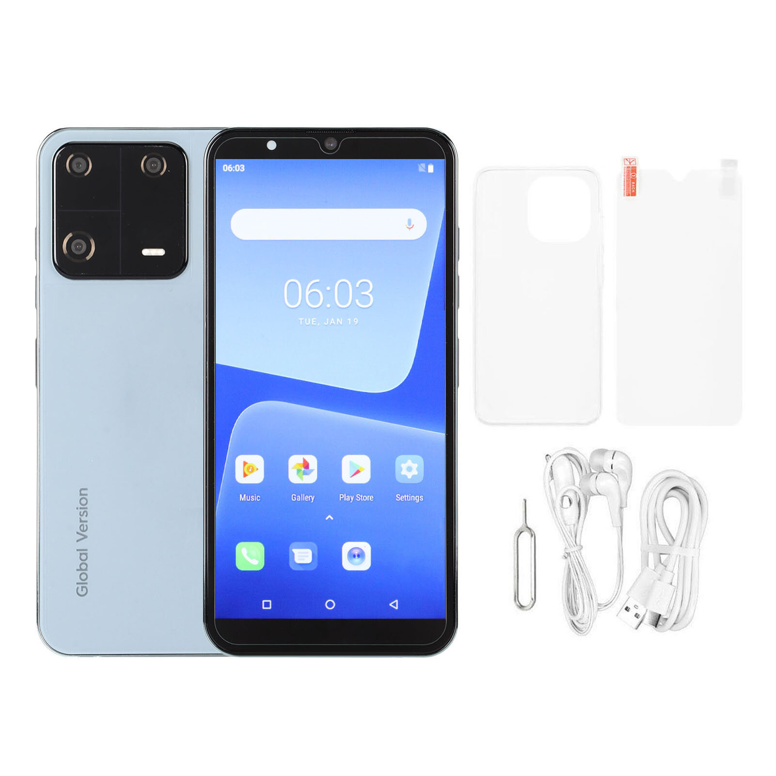 Смартфон M13 Pro 5.99 дюймов, 2400x1080, 4 ГБ/32 ГБ, камеры 8 МП/21 МП, разблокированный, Android 11