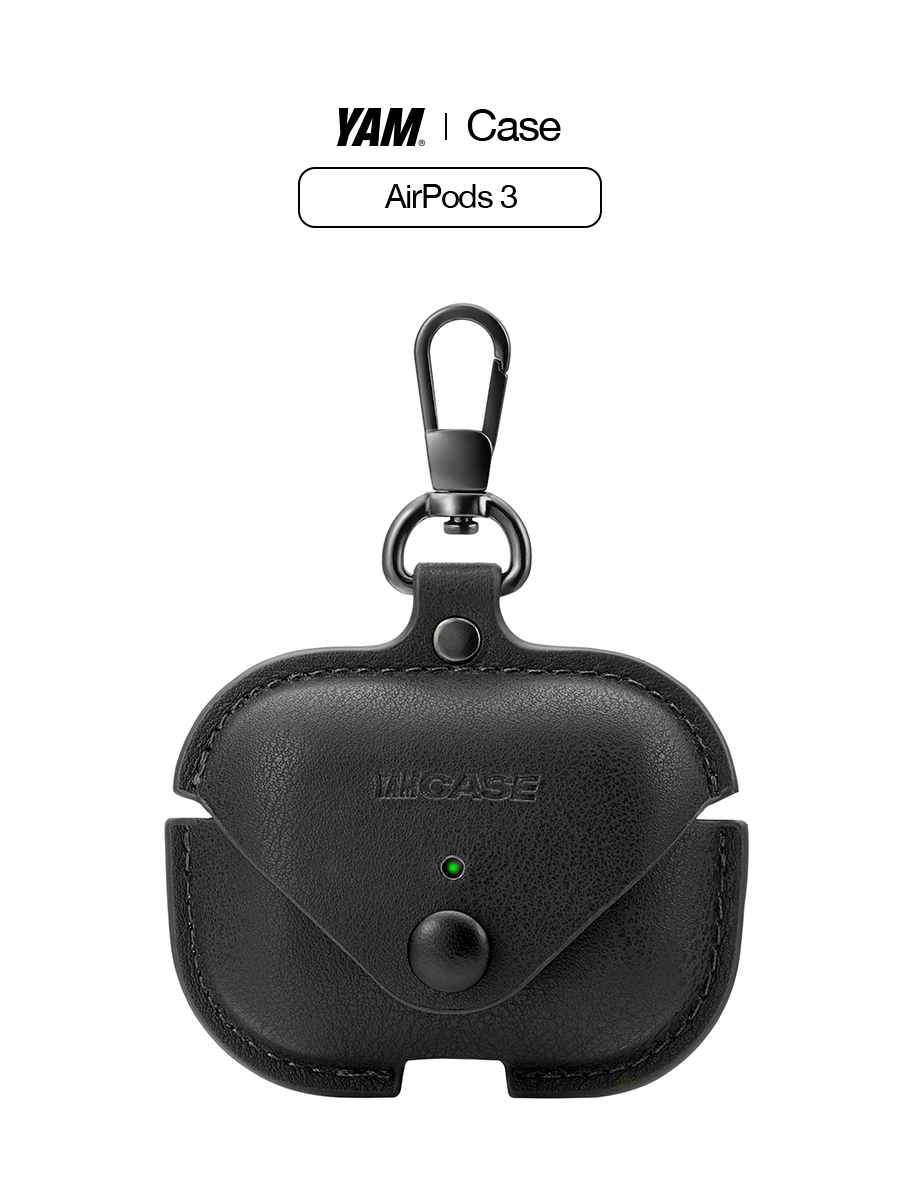 Чехол для AirPods 3, кожаный футляр для наушников, противоударный