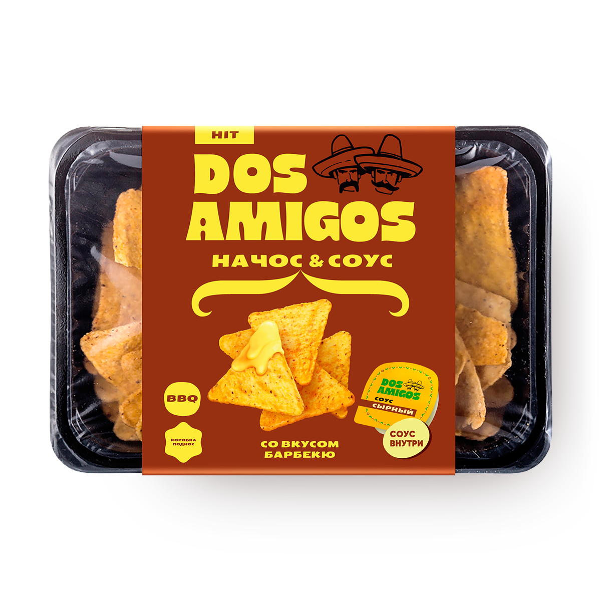 Чипсы кукурузные Dos Amigos со вкусом барбекю с сырным соусом