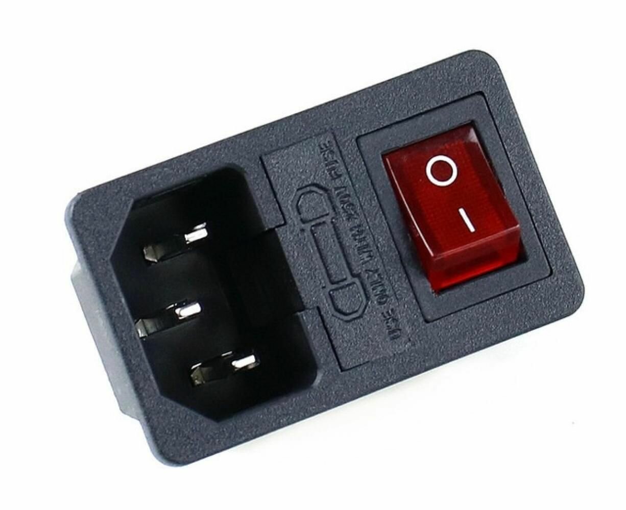 Гнездо питания AC-01 (разъём) сетевой 220V (CH1-0457)