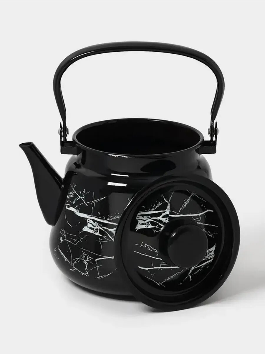 Стильный чайник с мраморным дизайном 3,5л