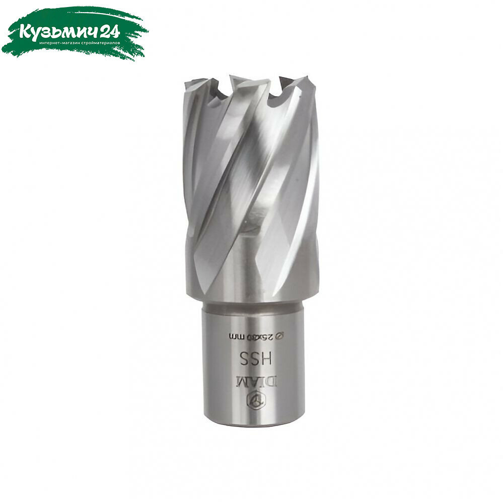Сверло по металлу DIAM HSS 320291, 25х30 мм, корончатое, хвостовик Weldon 19