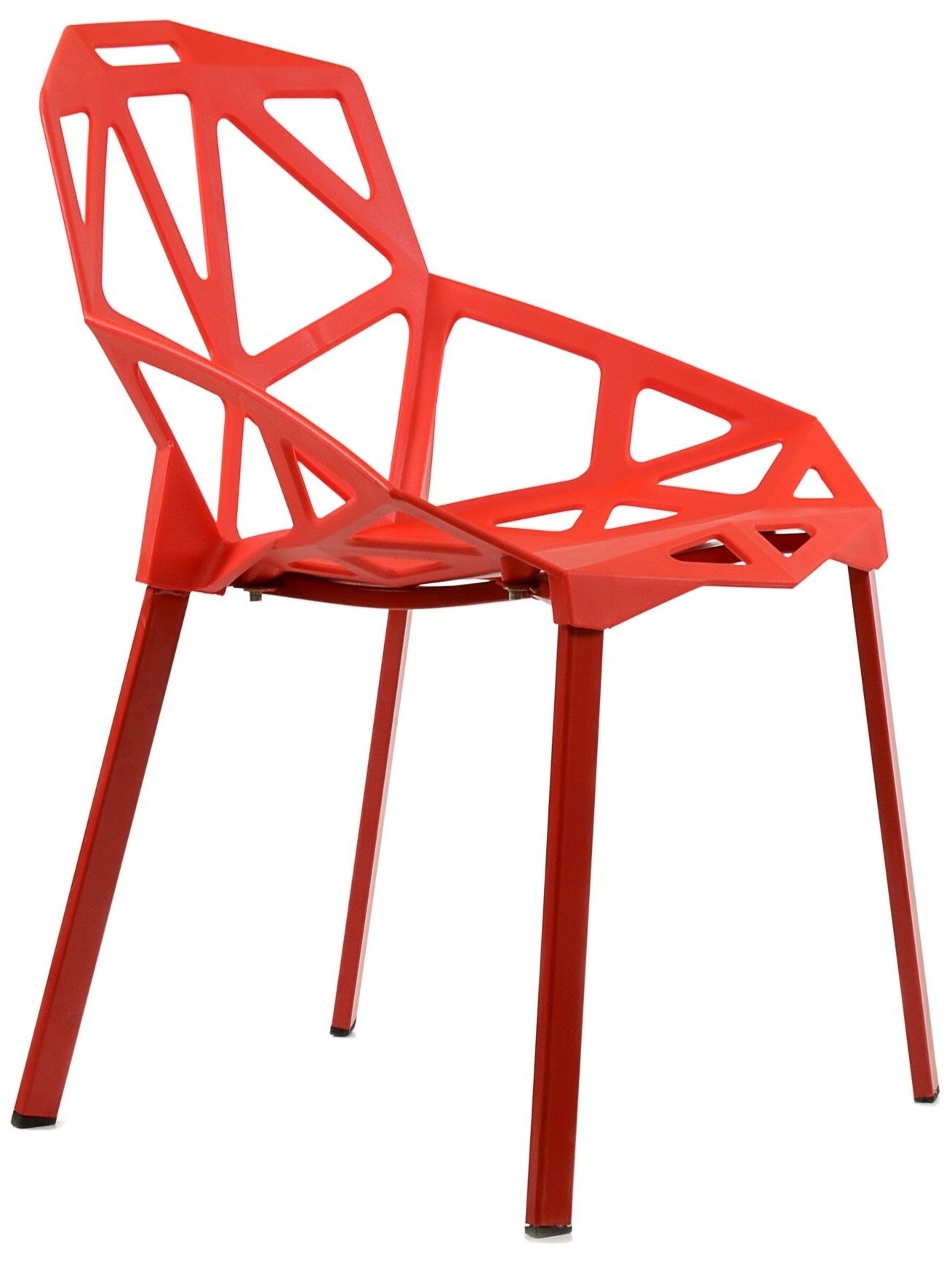 Стул Barneo N-229 One красный, окрашенный металлокаркас, сиденье полипропилен