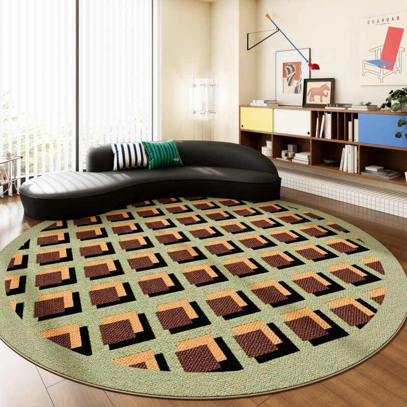 FILIGRANA Высококачественный круглый напольный коврик для дома, звукоизолирующий и противоскользящий, диаметром 40 см.