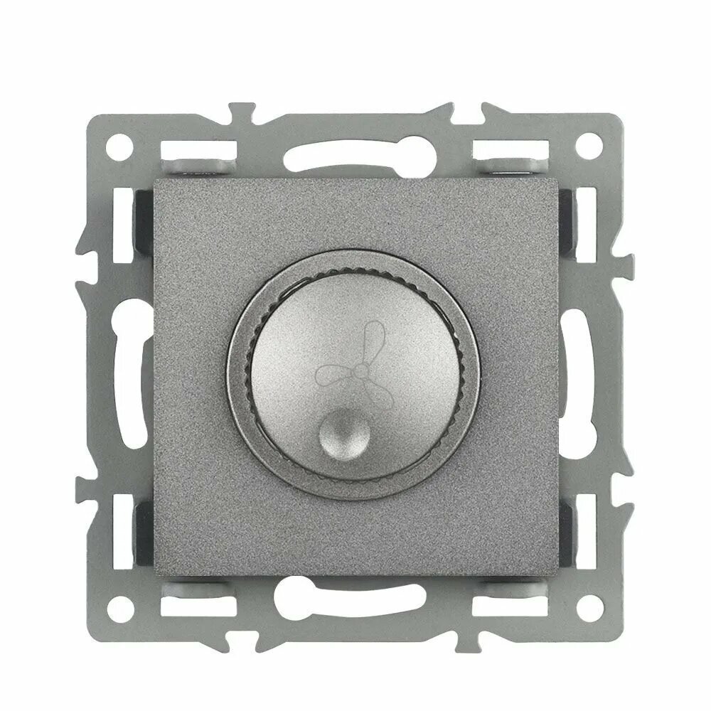 Регулятор скорости вентилятора двигателя диммер для ламп 220В 15Вт - 300Вт 16 А, без рамки, Серый цвет,